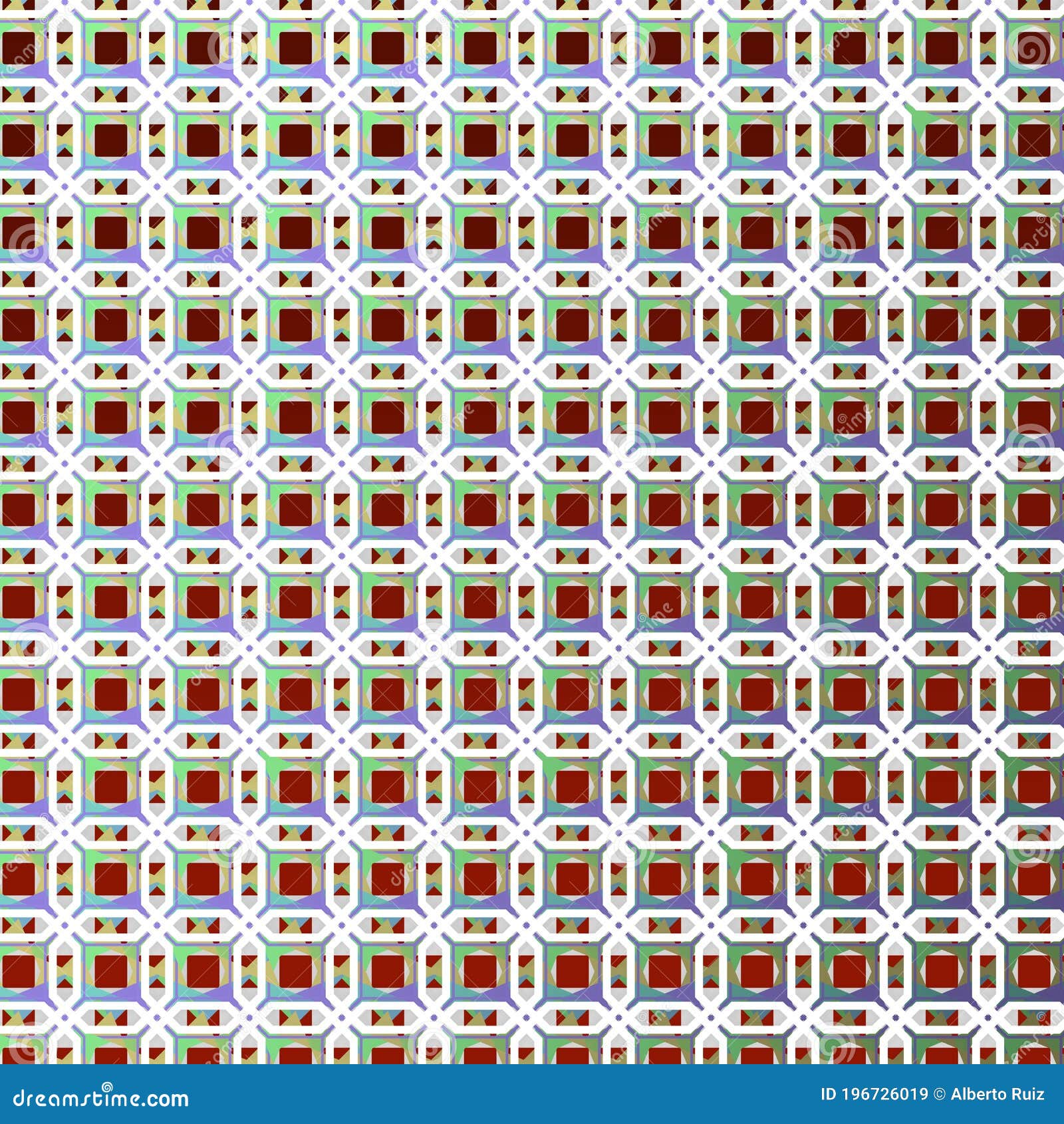 Arabic Pattern with Red Squares Stock Illustration - Illustration of ...