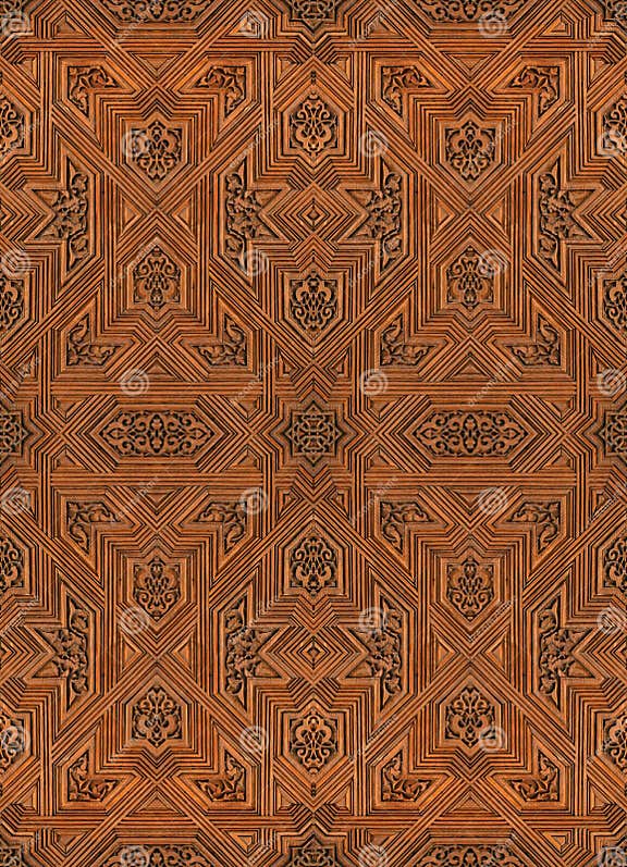 Arabic Pattern Seamless Texture at Alhambra Palace Stock Photo - Image ...