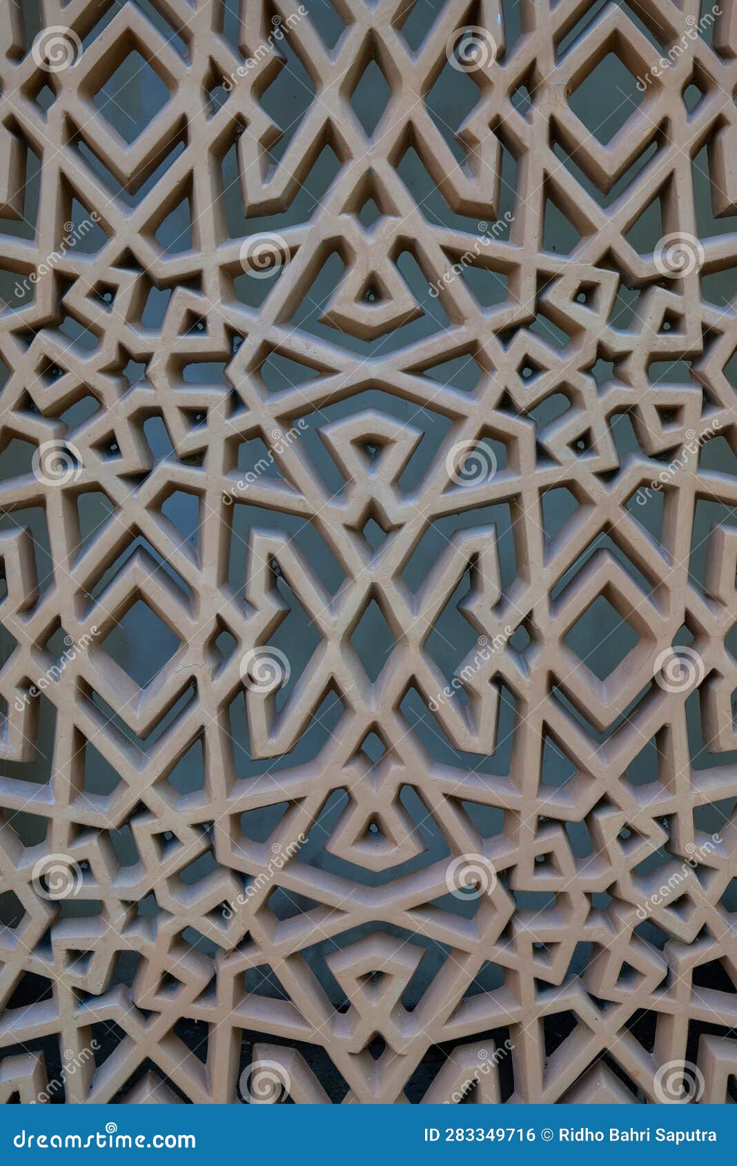 Arabic Pattern on the Wall of the Mosque in Indonesia Stock Photo ...