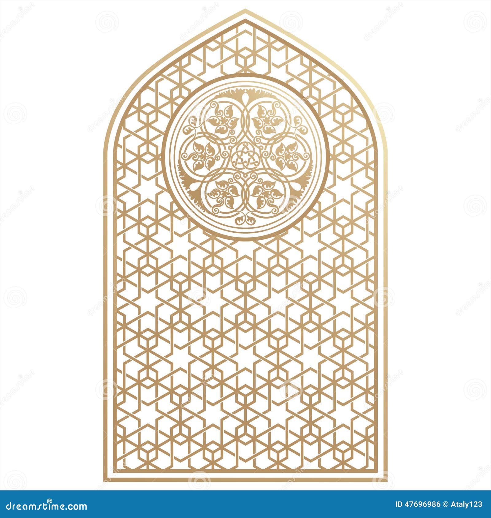 Arabic pattern stock vector. Illustration of vintage - 47696986