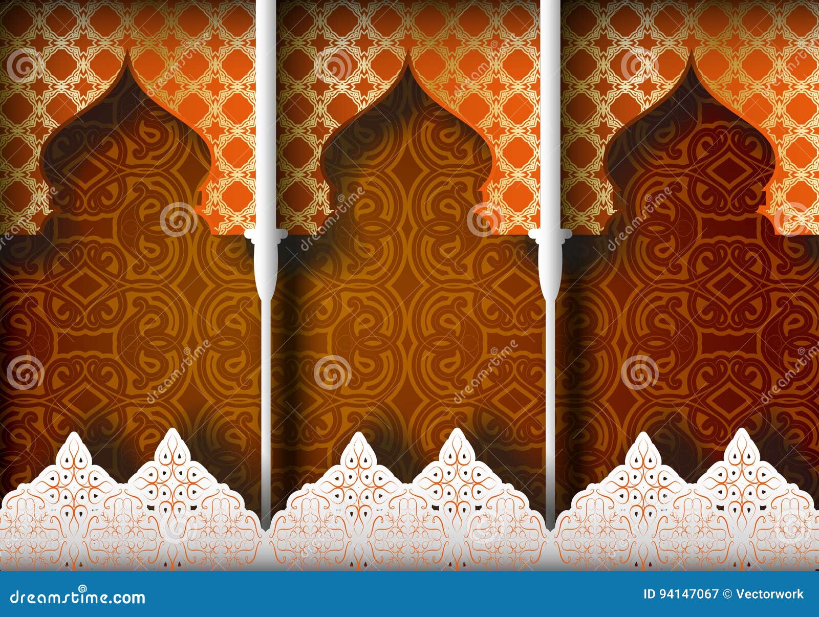 Arabic Patterned Background Stock Vector - Illustration of mubarak ...