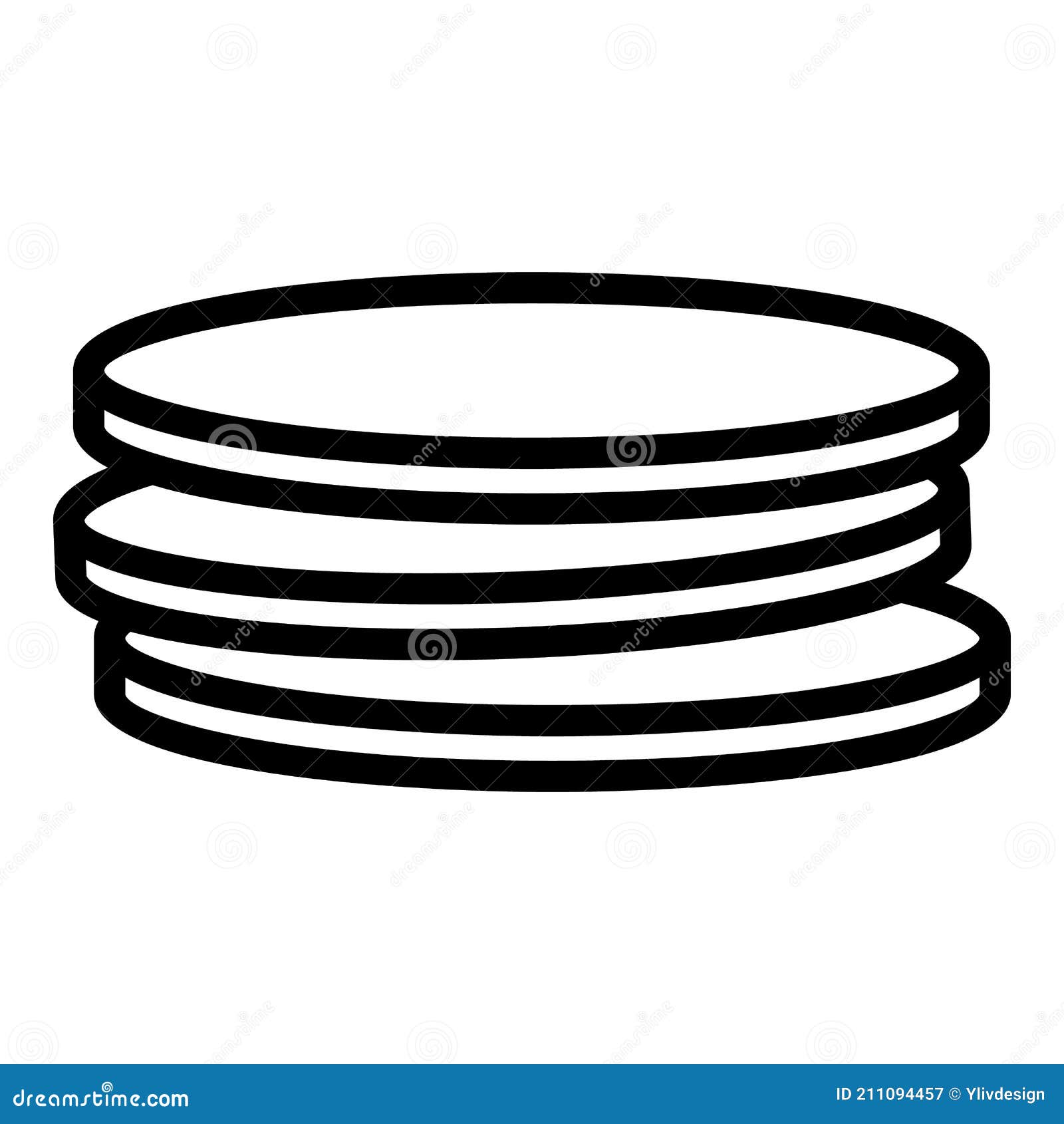 Arabic Pita Bread Icon Color Outline Vector | CartoonDealer.com #230568427