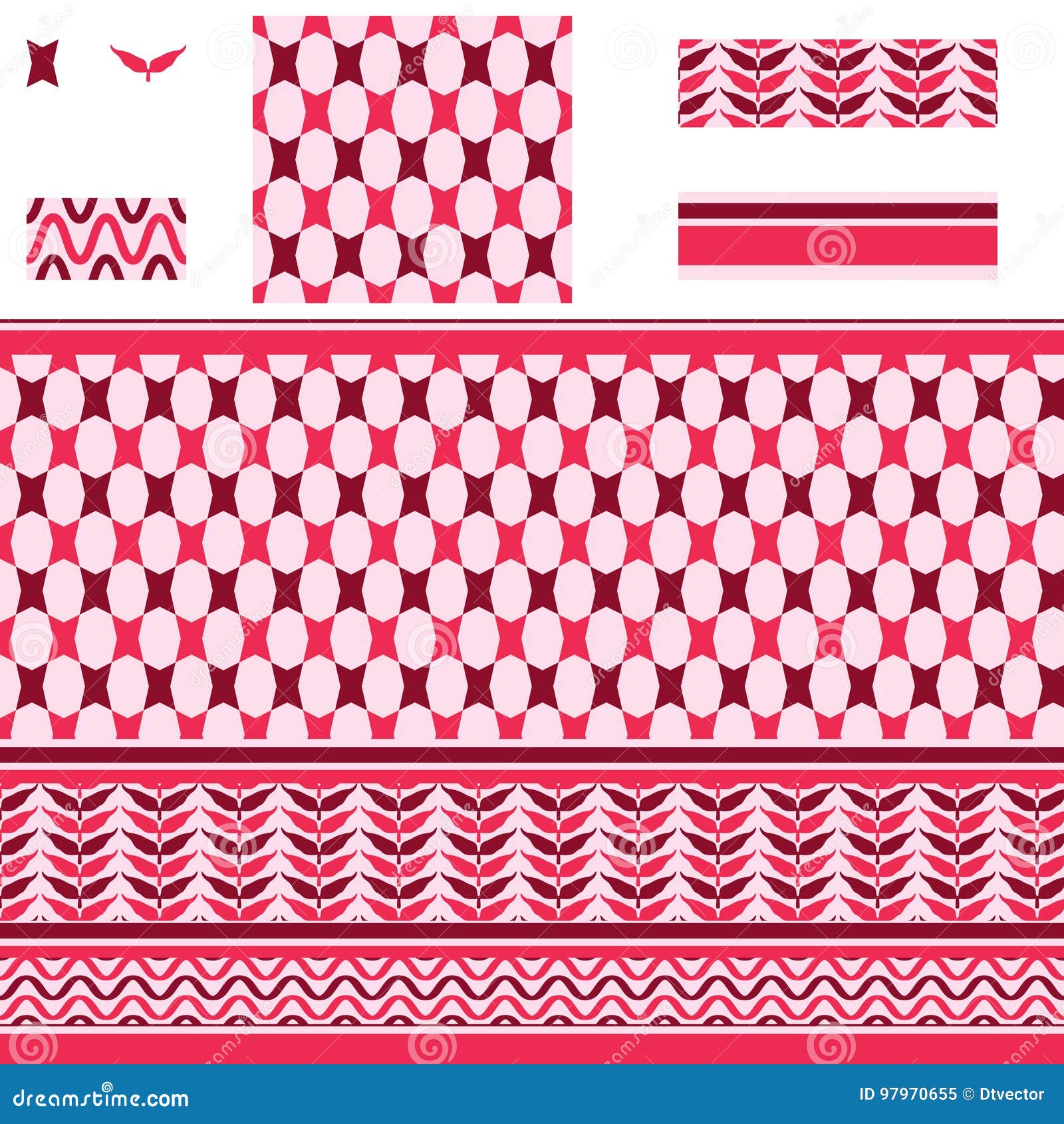 Arabic Shemagh Army Color Seamless Pattern Vector Illustration ...