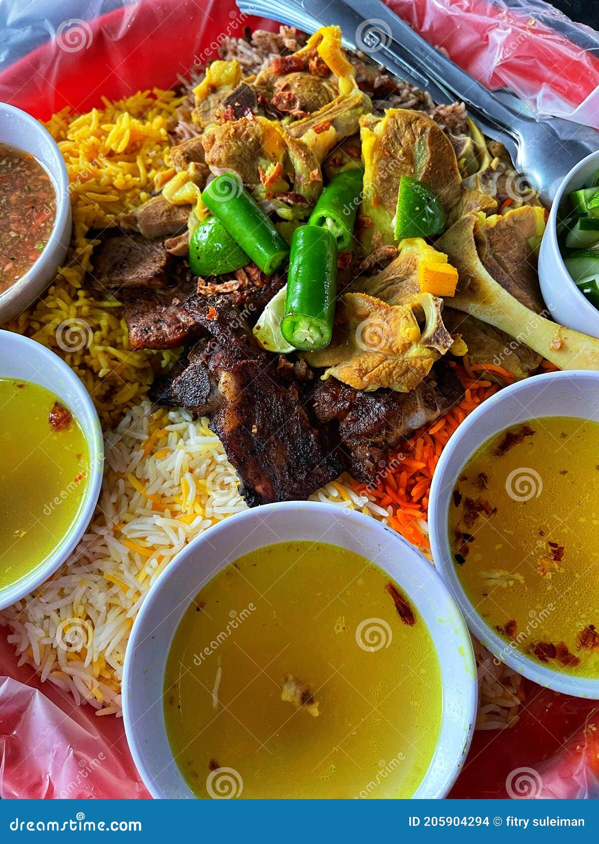 Arabic rice in tray stock photo. Image of type, rice - 205904294