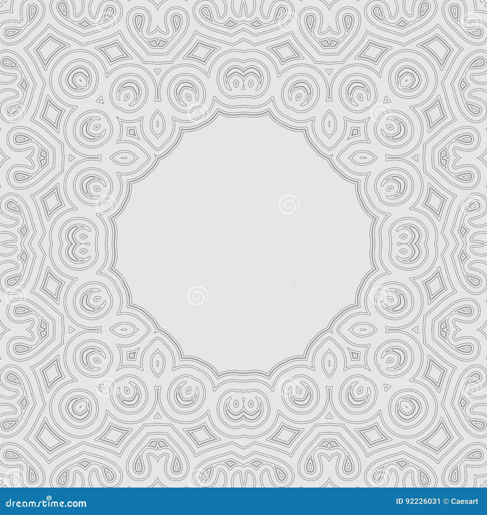 Arabic Round Frame Geometric Pattern for Festive Design of the Holiday ...