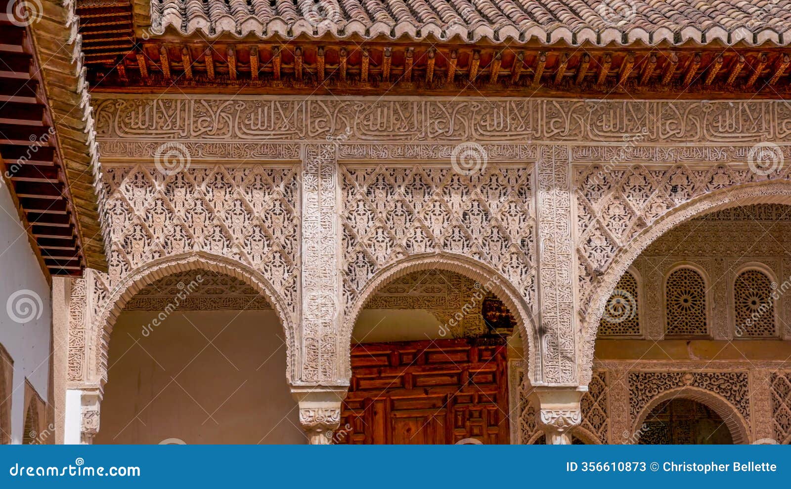 Arabic Script on a Wall of the Ancient Palace-fortress Alhambra ...