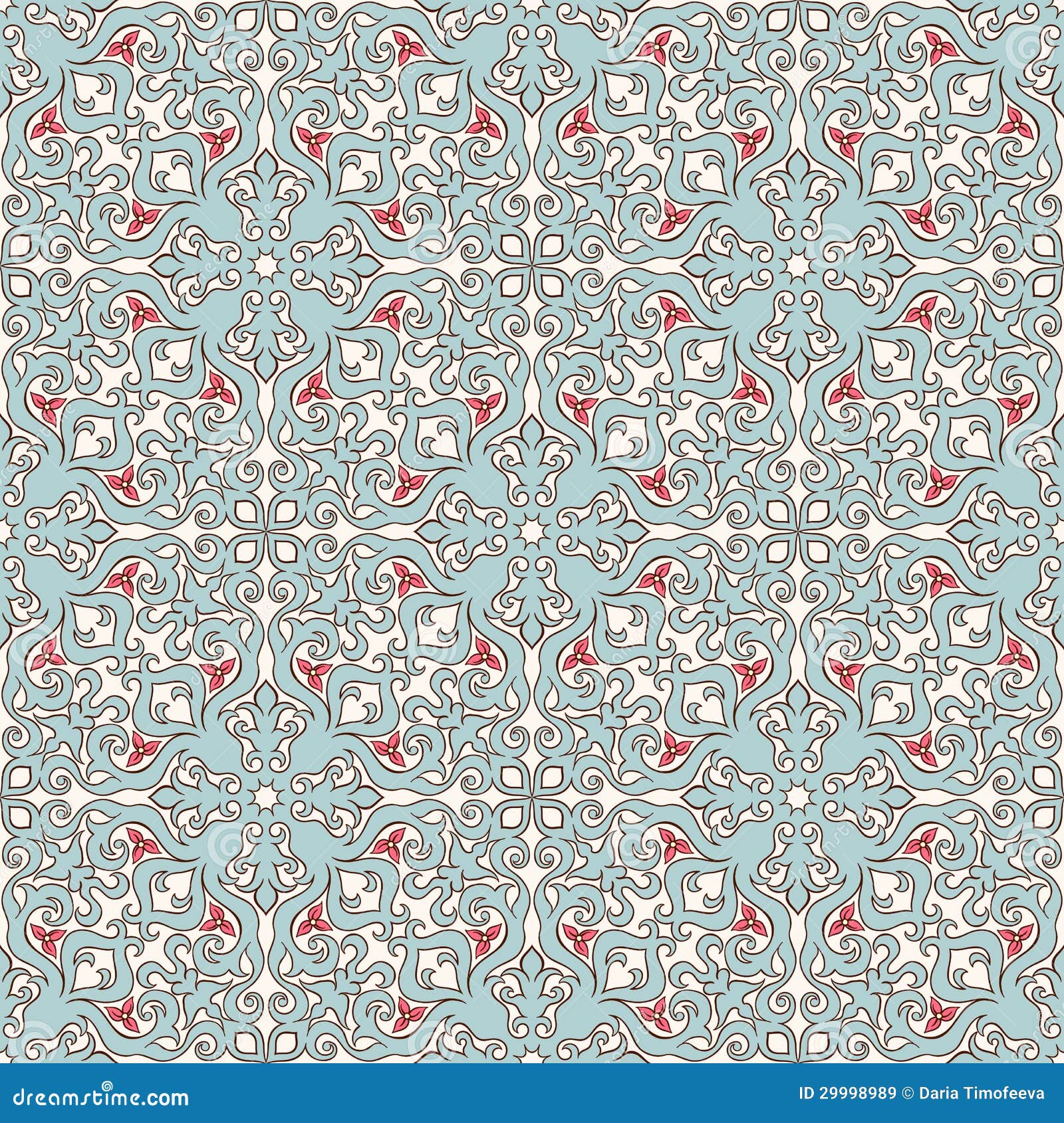 Arabic blue pattern stock vector. Illustration of colorful - 29998989