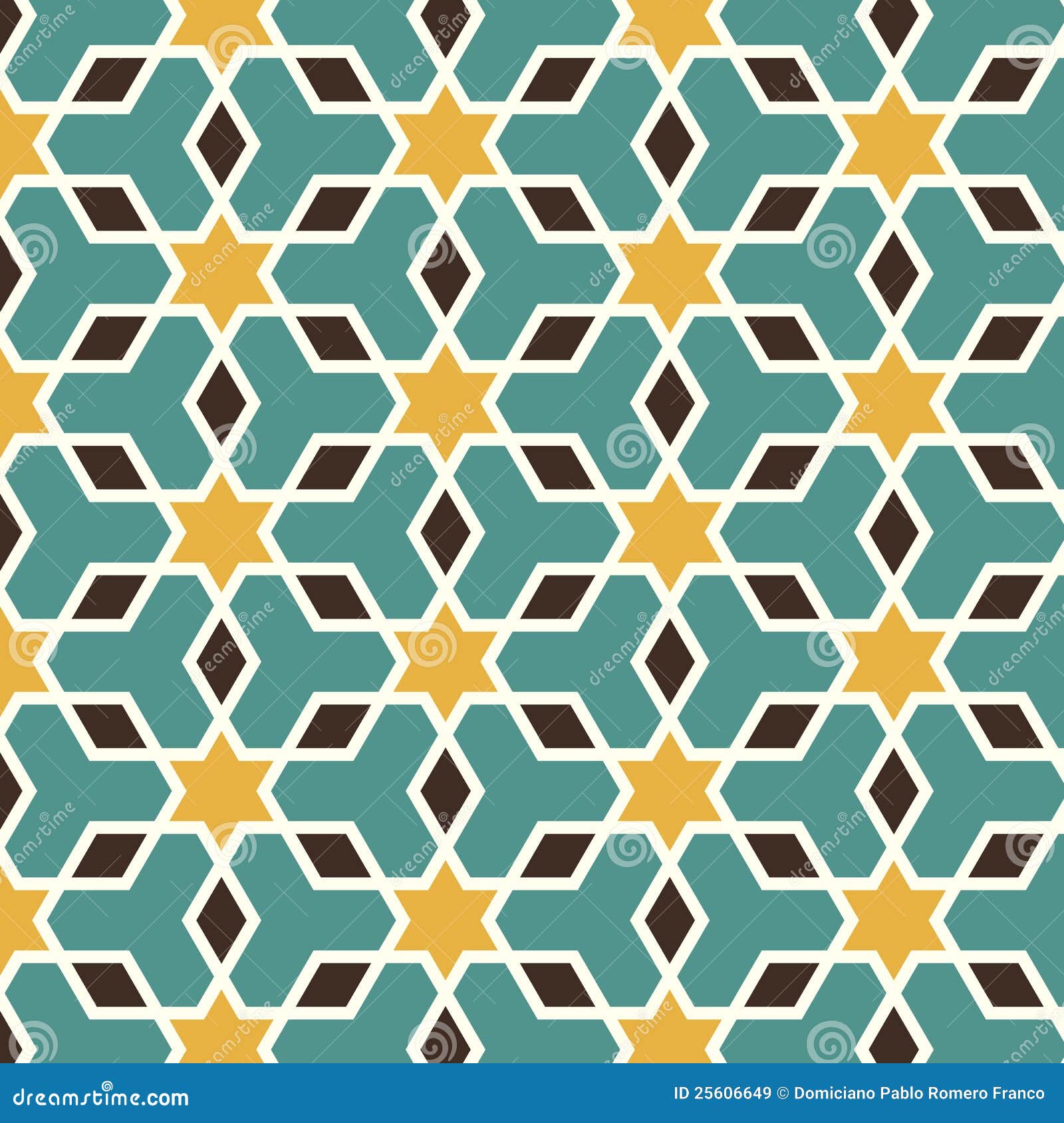 Arabic seamless pattern stock vector. Illustration of damask - 25606649