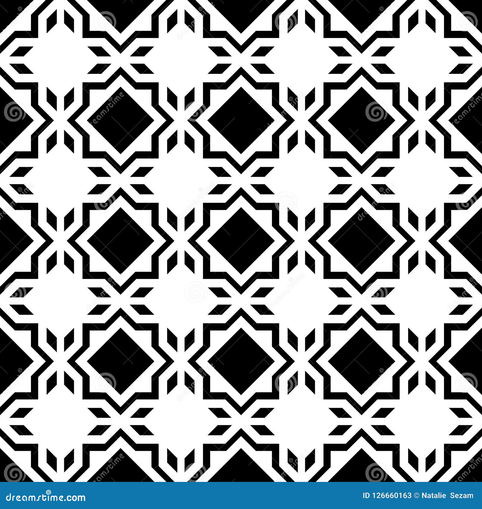 Arabic Seamless Pattern.Black and White Islamic Geometric Background ...