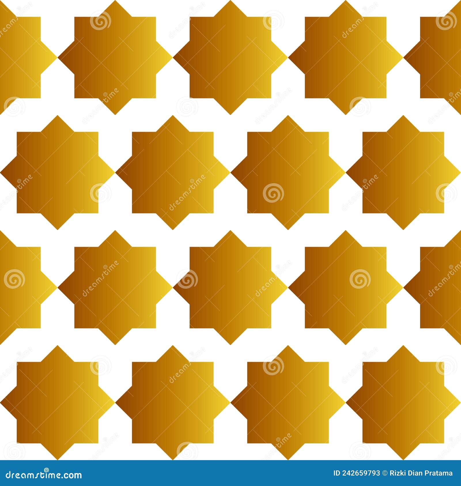 Arabic Seamless Pattern with Golden Color Gradient Stock Vector ...