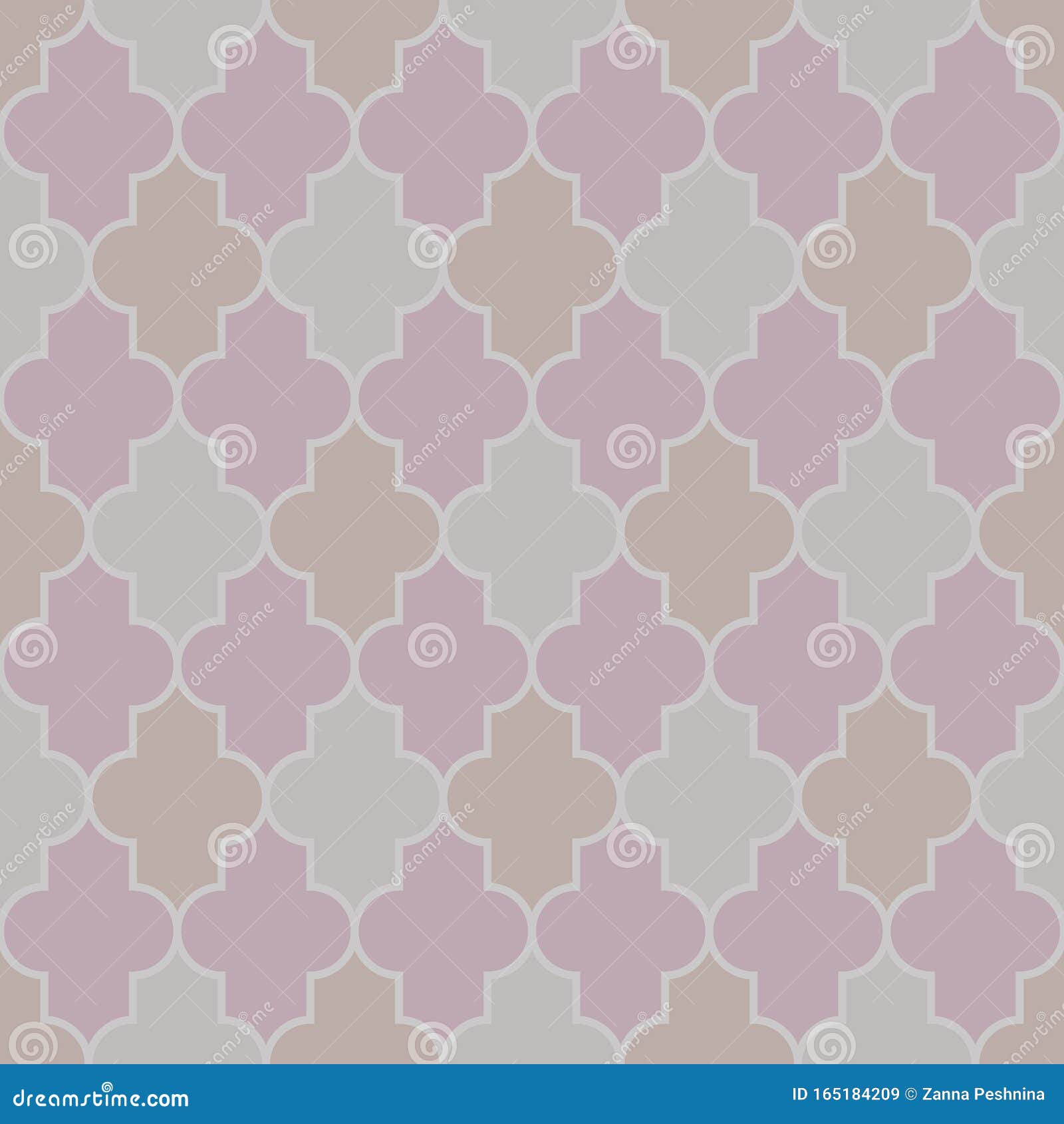 Arabic Seamless Pattern Grid Lantern Shapes Tiles. Stock Vector ...