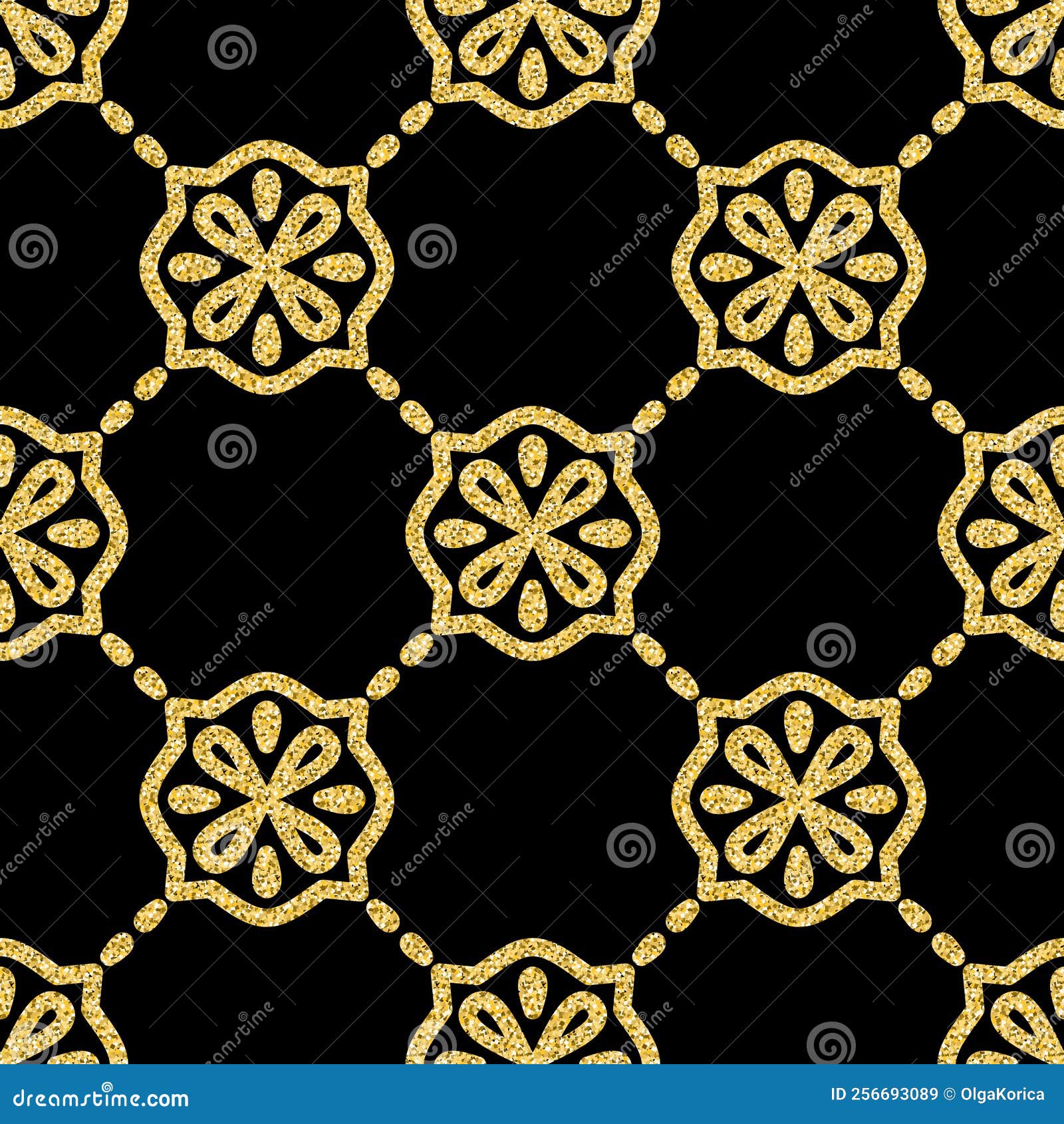 Arabic Seamless Pattern Luxury Tile Mosaic Arabesque Symmetrical ...