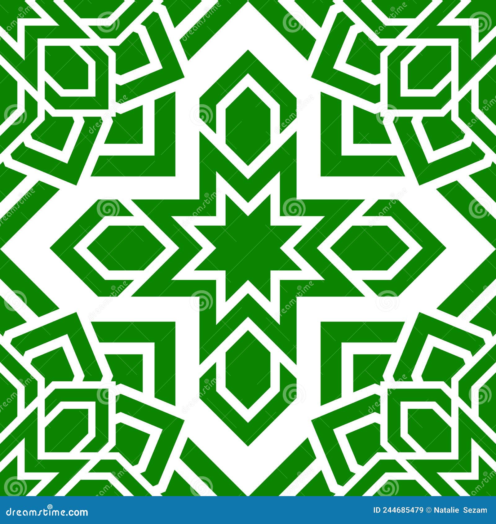 Green Arabic Patterns