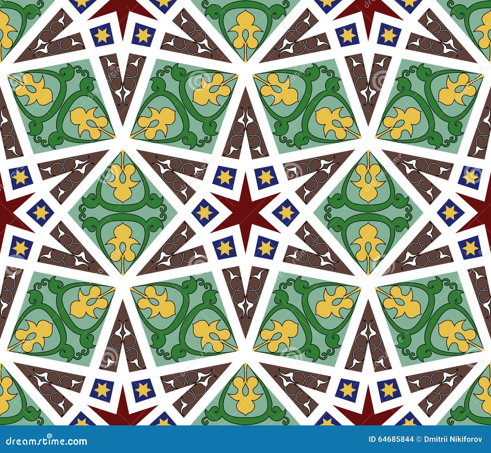 Arabic Seamless Pattern Vector Illustration Stock Vector - Illustration ...