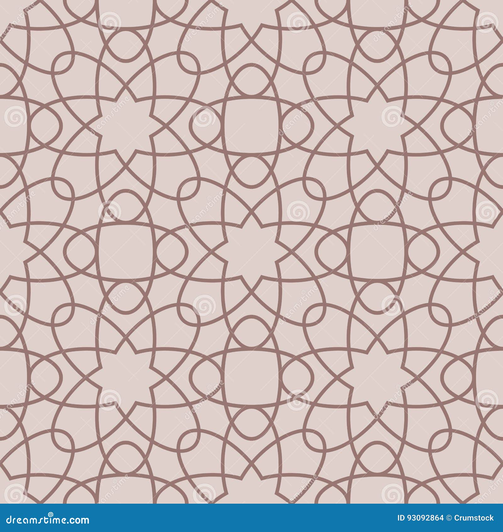Arabic Seamless Patterns. Beige Ornaments for Textile and Fabric Stock ...