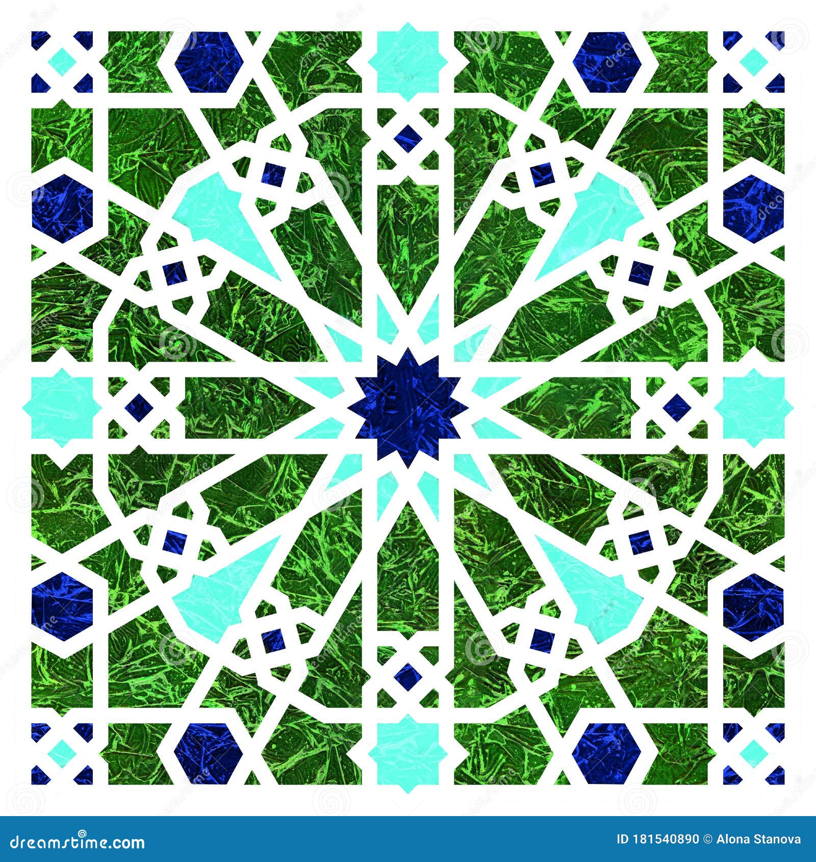 Arabic Square Geometric Tile Textured with Rich Texture. Decorative ...