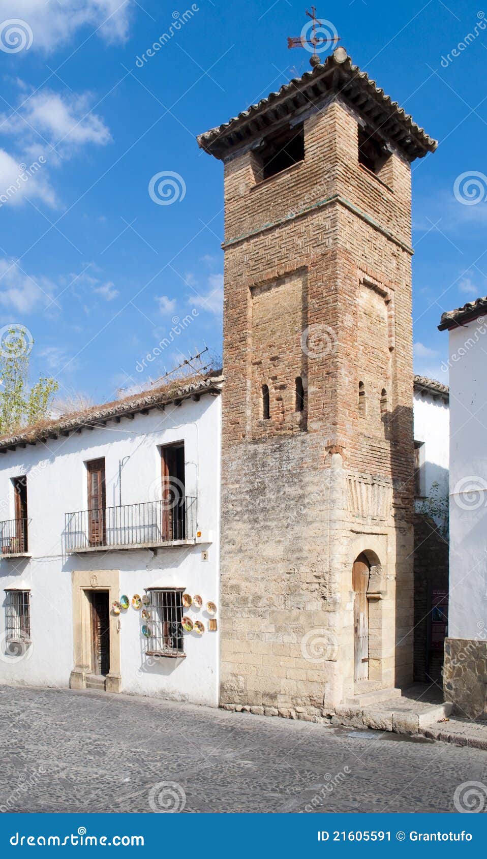 Arabic style bell tower stock image. Image of blue, view - 21605591