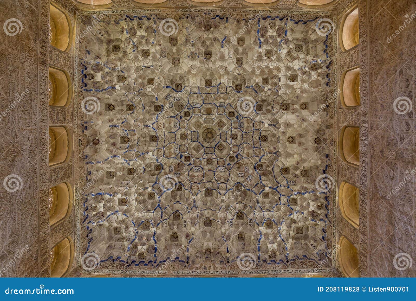 Arabic Style Dome in the Alhambra Stock Photo - Image of arabic, modern ...