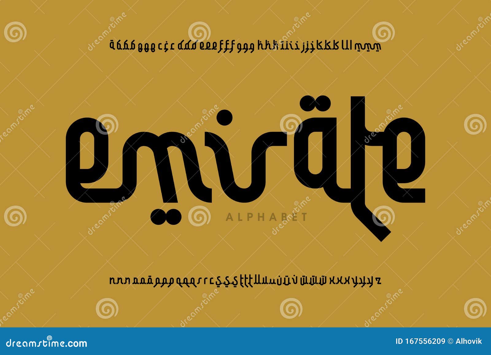 Arabic style Latin font stock vector. Illustration of elementquot ...