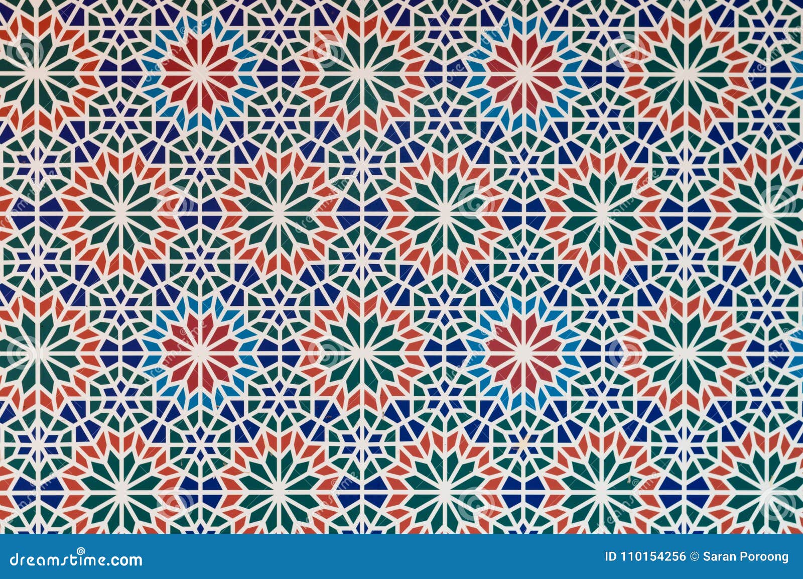 Arabic Style Pattern Multi Color Pieces Form White Lines Stock ...