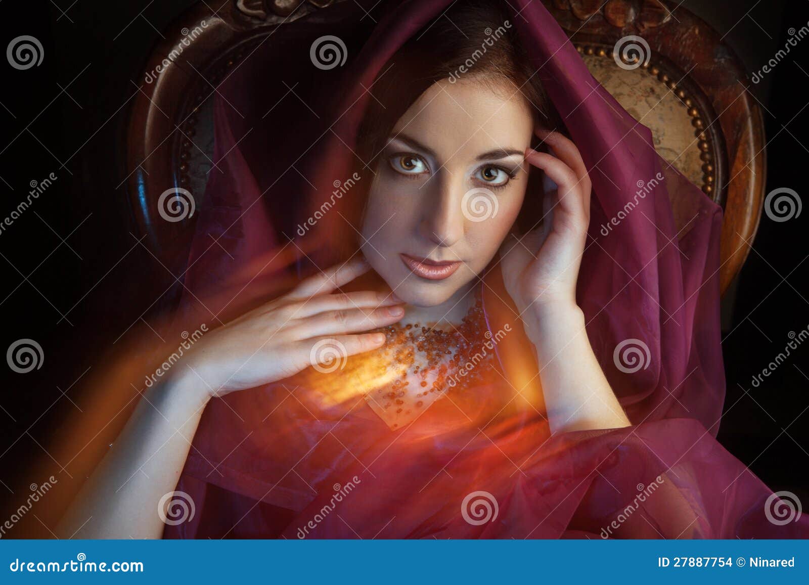 Arabic Style Portrait of a Young Beauty Stock Photo - Image of slim ...