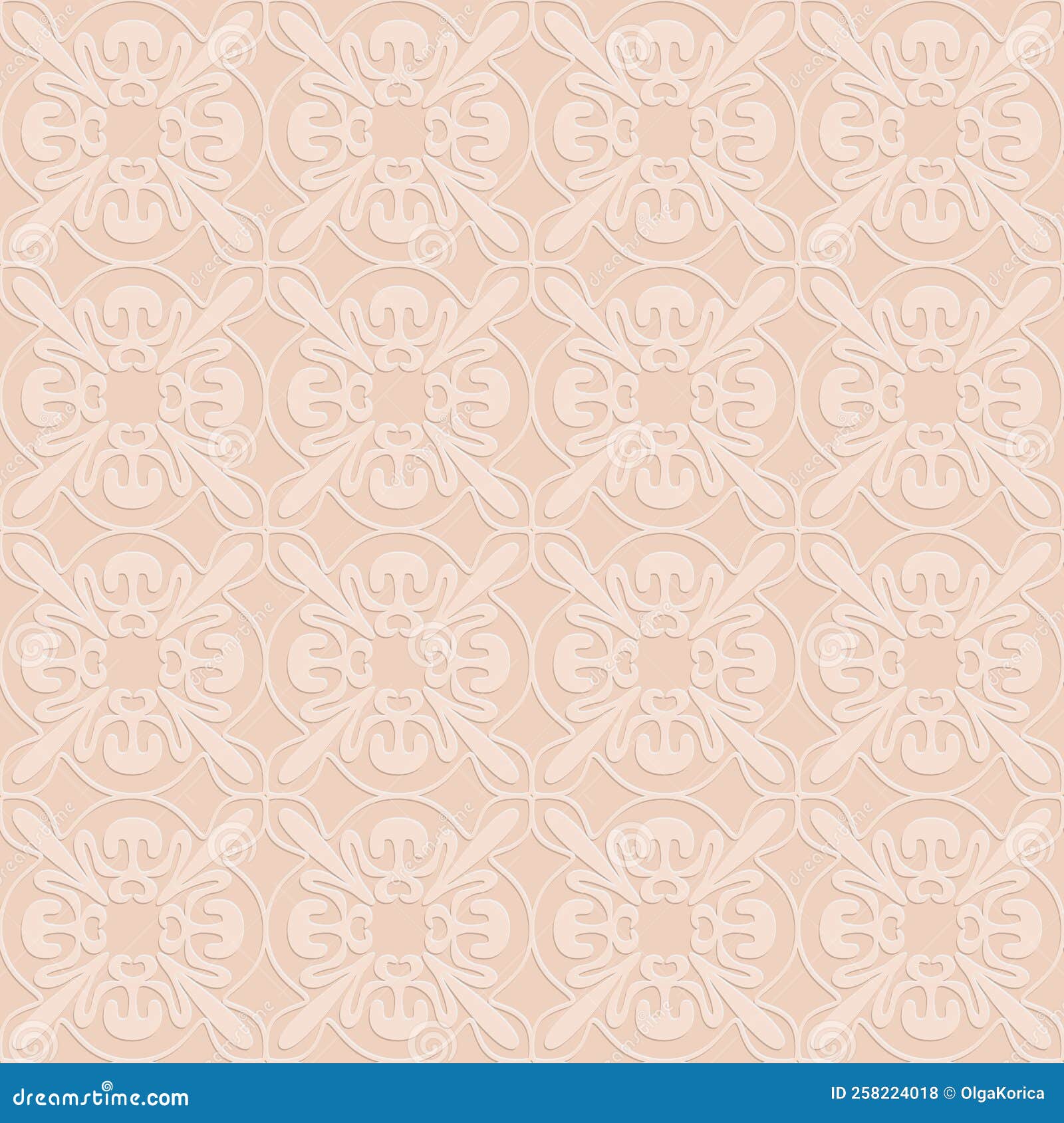 Arabic Style Seamless Pattern, Arabesque Monochrome Pattern, Vector ...