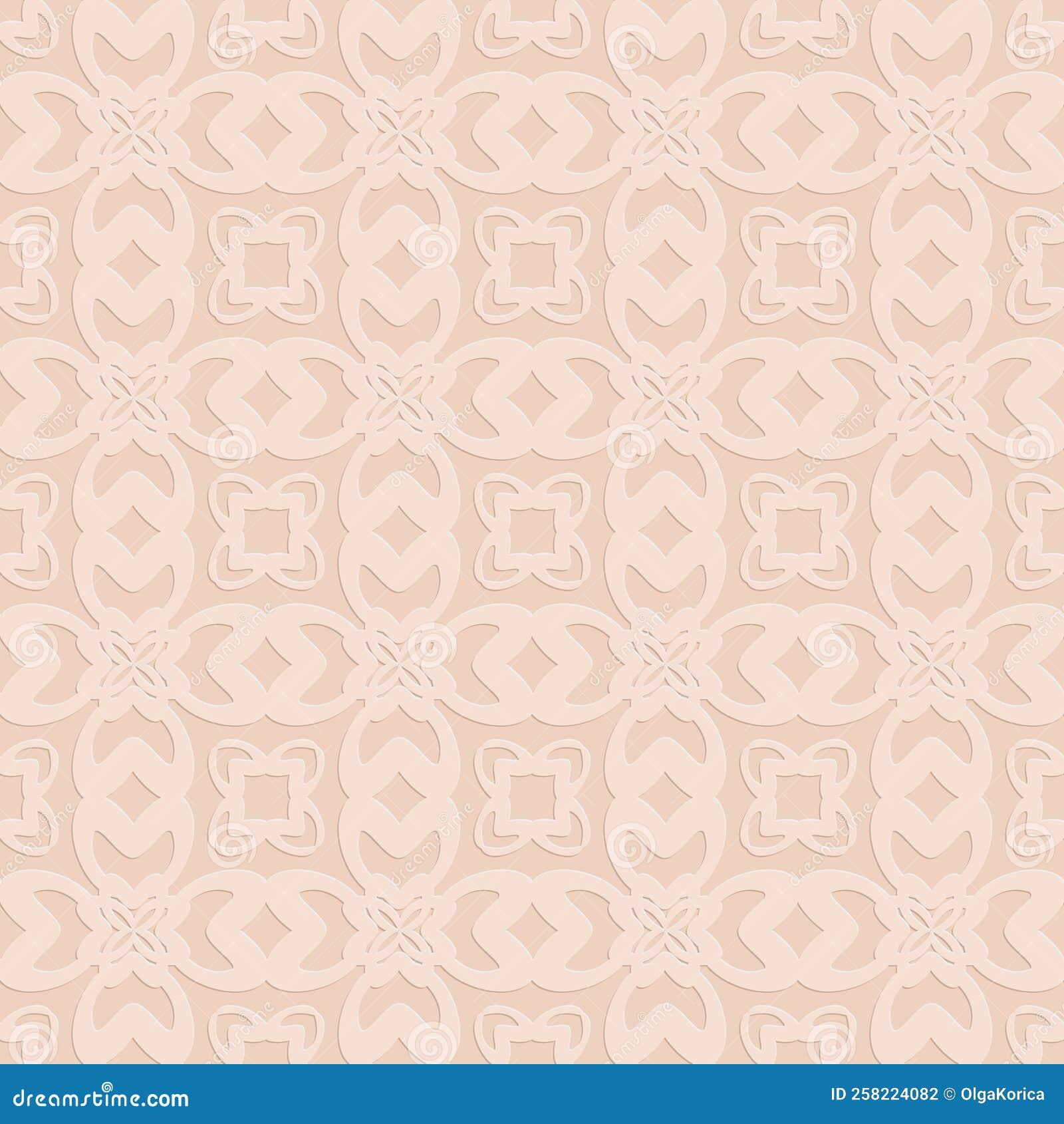 Arabic Style Seamless Pattern, Arabesque Monochrome Pattern, Vector ...