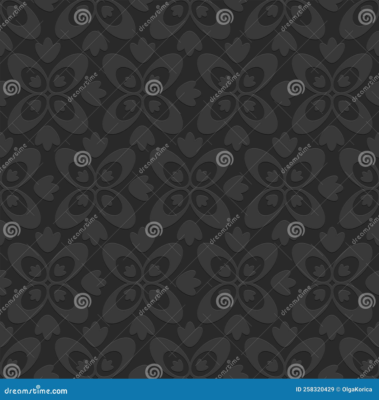 Arabic Style Seamless Pattern, Arabesque Ornate Black Monochrome ...