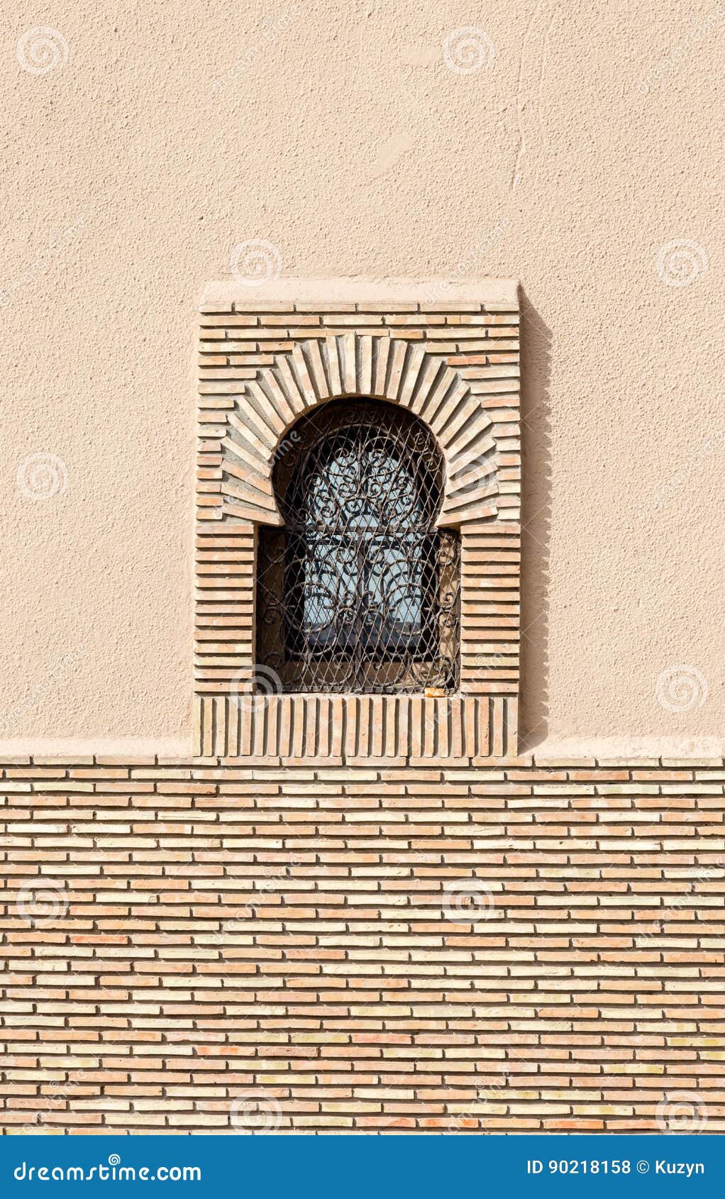 Arabic Style Windows in Marrakesh. Front Elevation Architecture Stock ...
