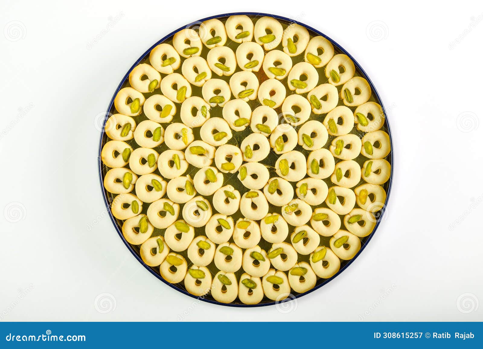 A Box of Assorted Arabic Sweets with Pistachios Stock Image - Image of ...