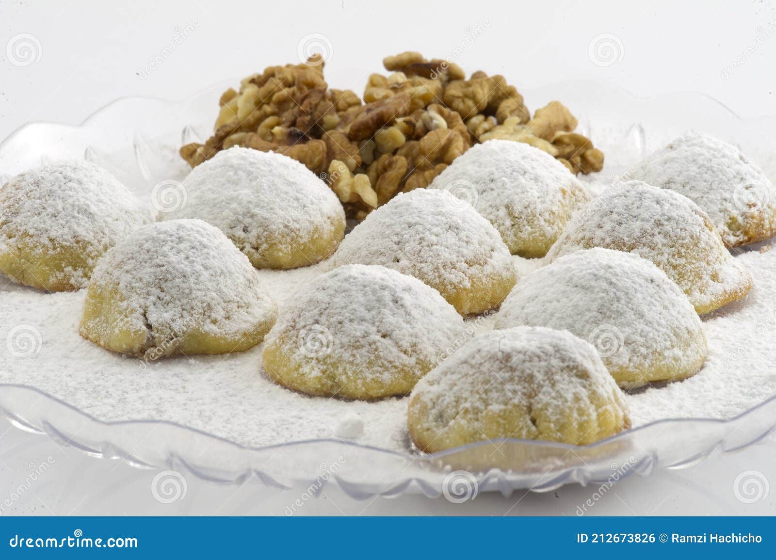 Arabic Sweets. Traditional Eid Semolina Maamoul Or Mamoul Cookies With ...