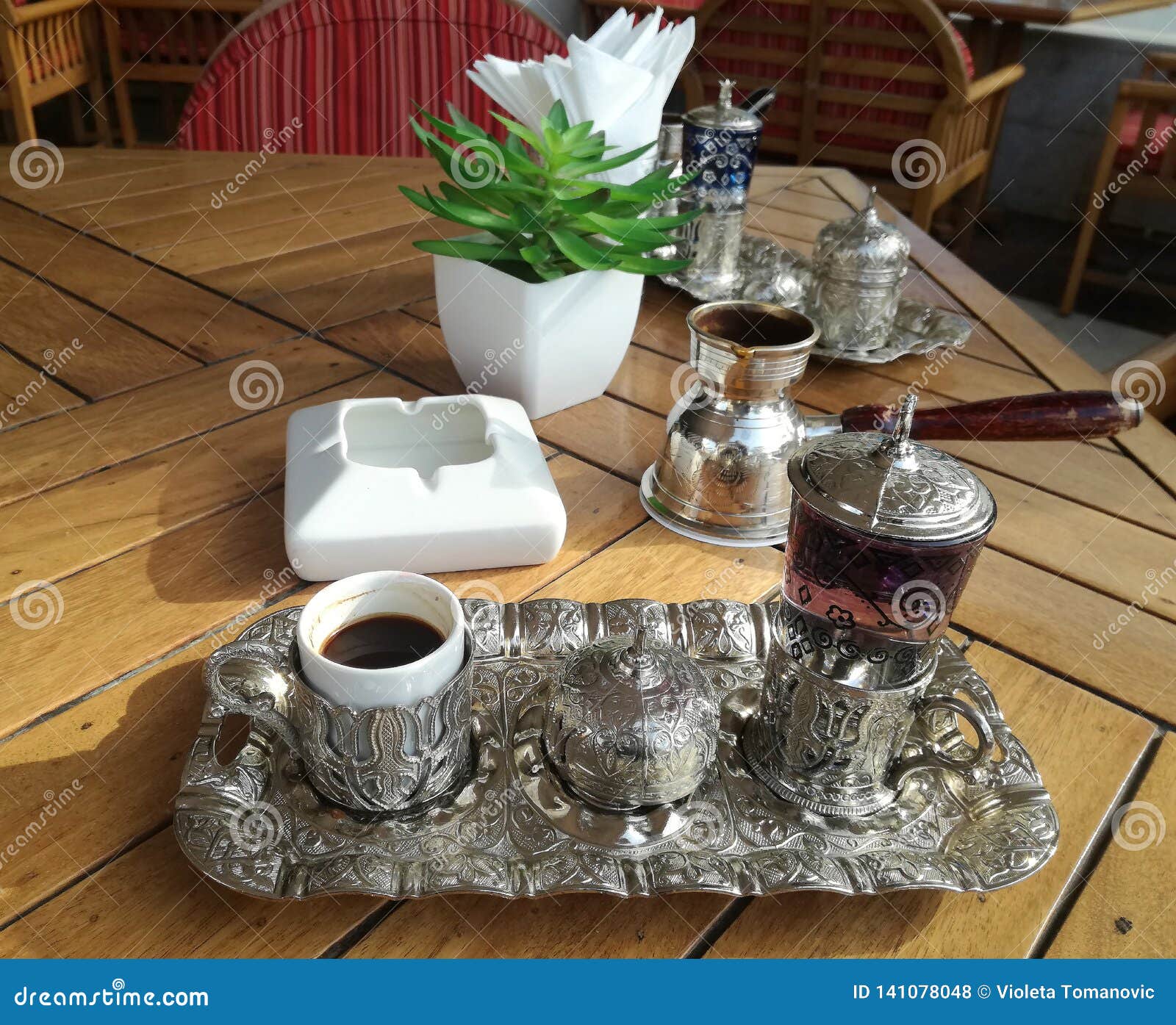 Arabic tea and coffee set stock photo. Image of sugar - 141078048