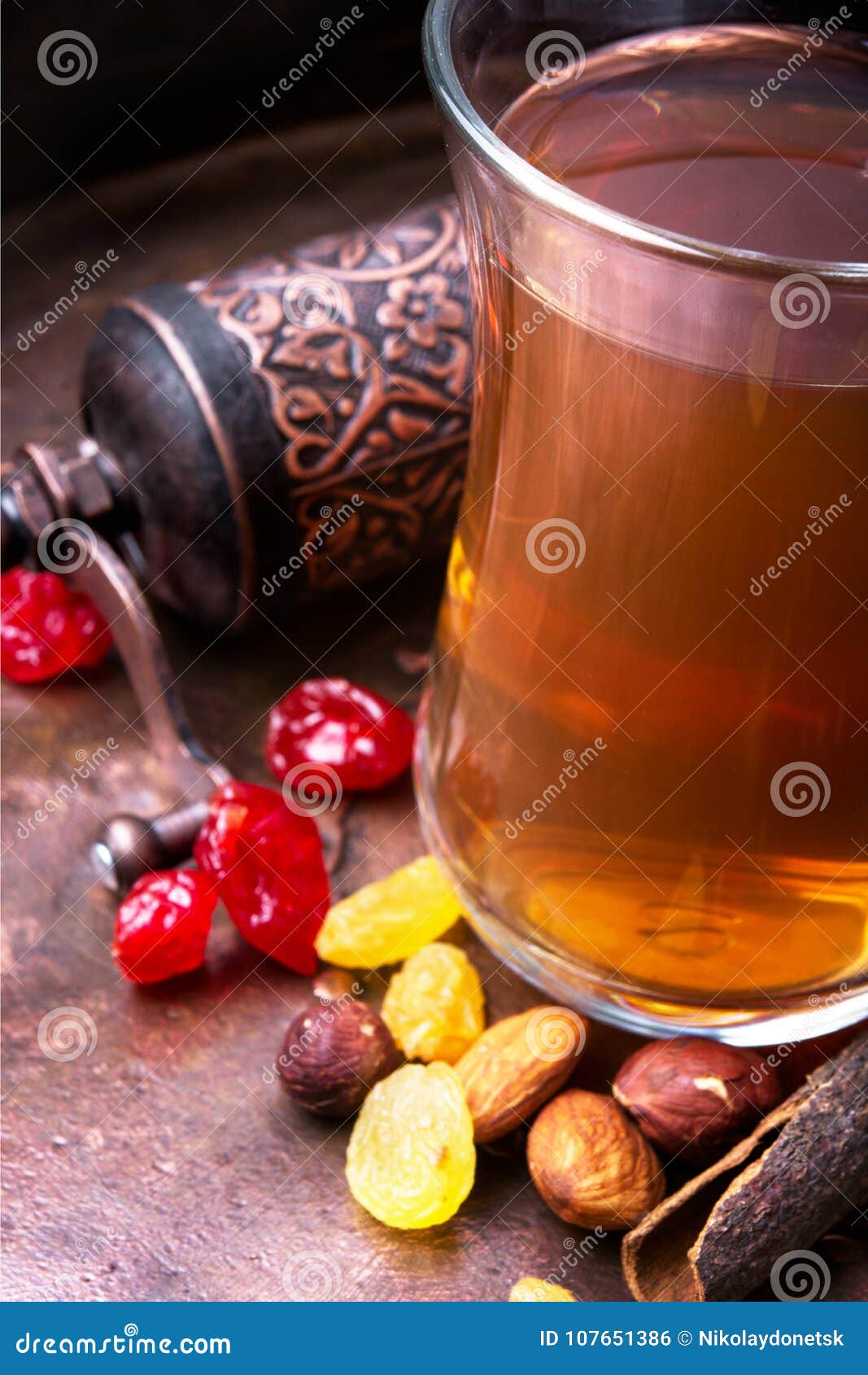 Tea in arab style stock photo. Image of eastern, east - 107651386