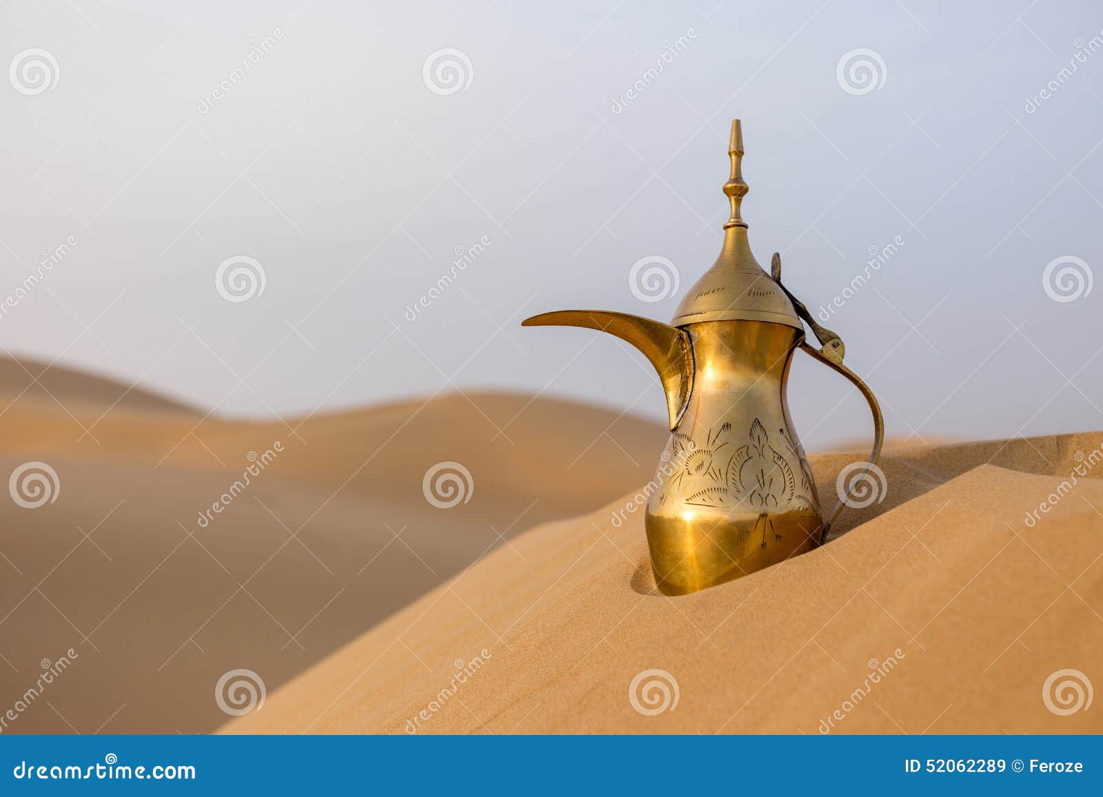 Arabic teapot stock image. Image of arabian, sand, dubai - 52062289