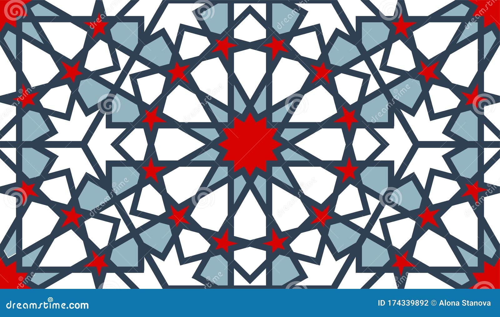 Arabic Tile Vector Seamless Pattern. Stock Vector - Illustration of ...