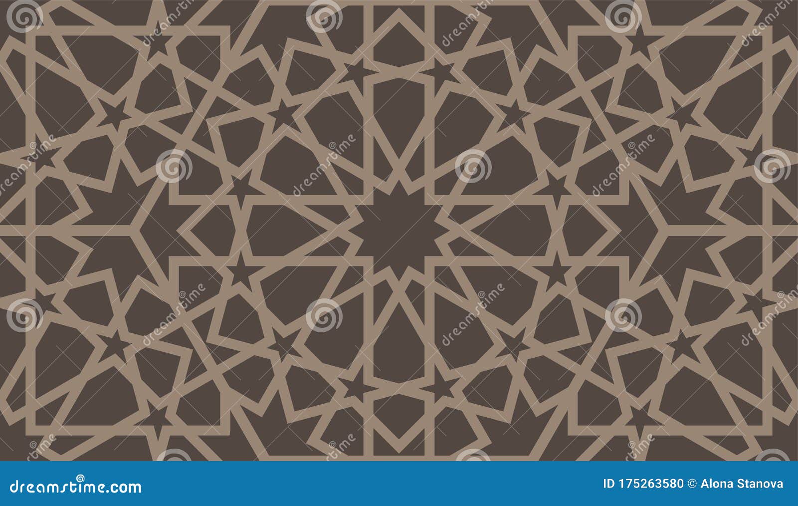 Arabic Tile Vector Seamless Pattern. Stock Vector - Illustration of ...