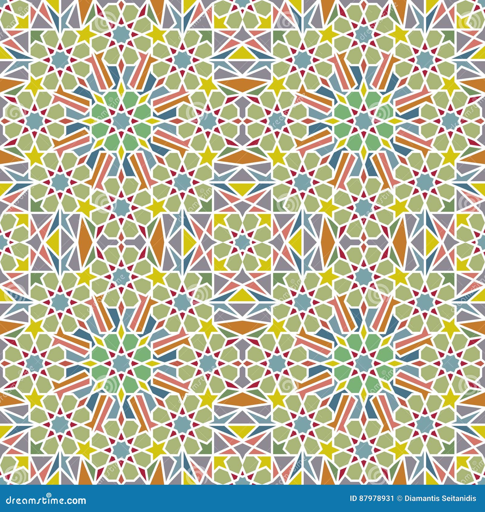 Arabic tiles stock vector. Illustration of seamless, craft - 87978931