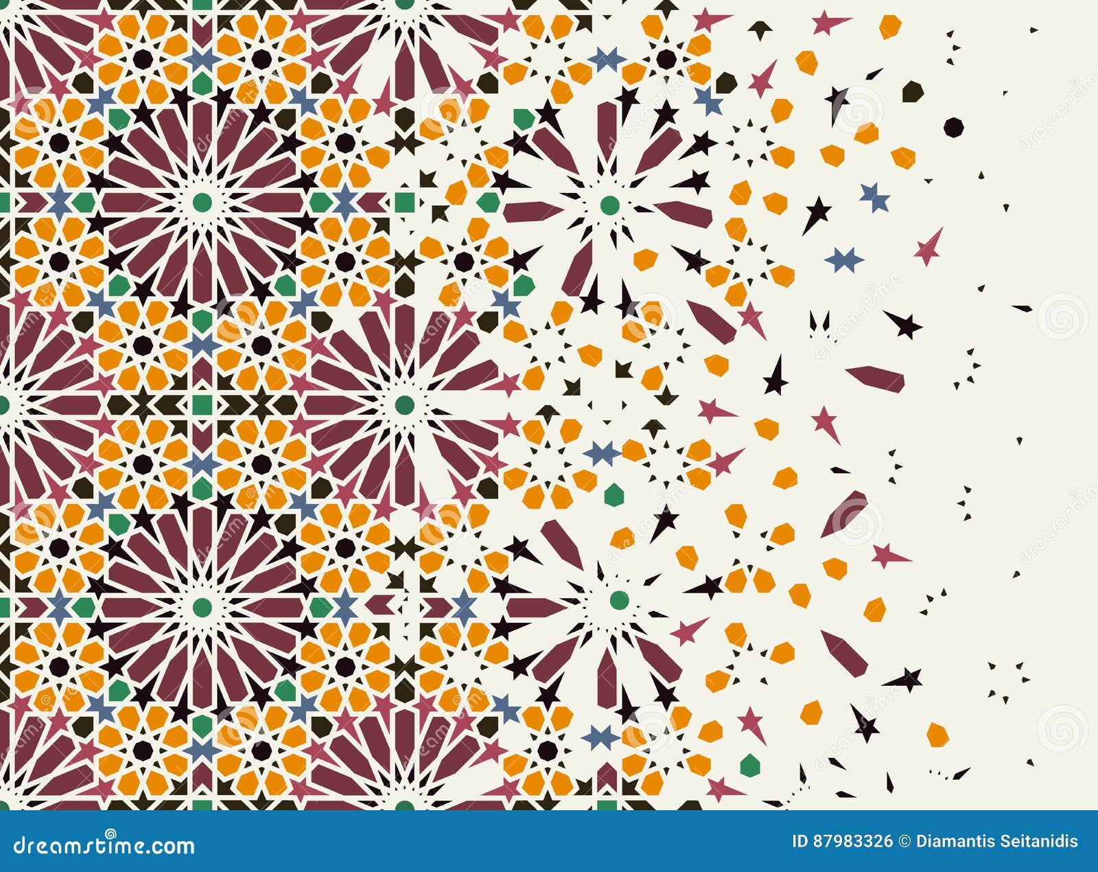 Arabic tiles stock vector. Illustration of eastern, arab - 87983326