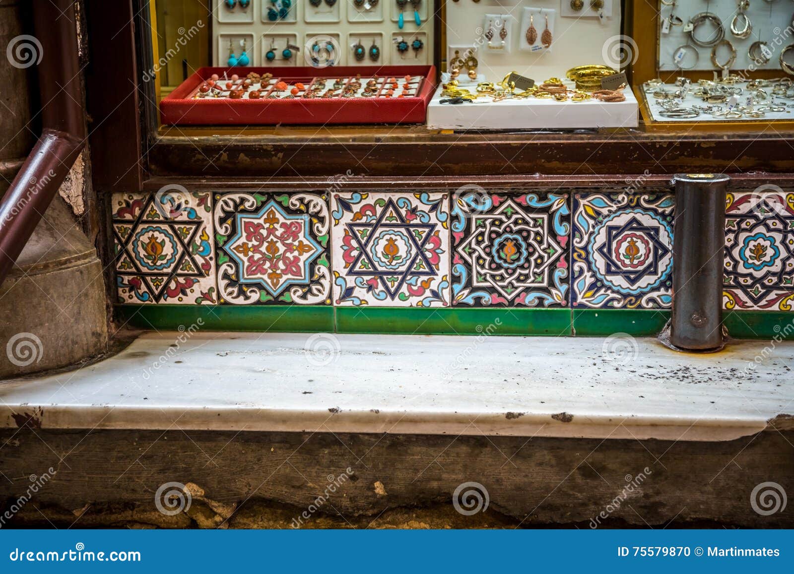 Arabic tiles stock photo. Image of handmade, blue, photograph - 75579870