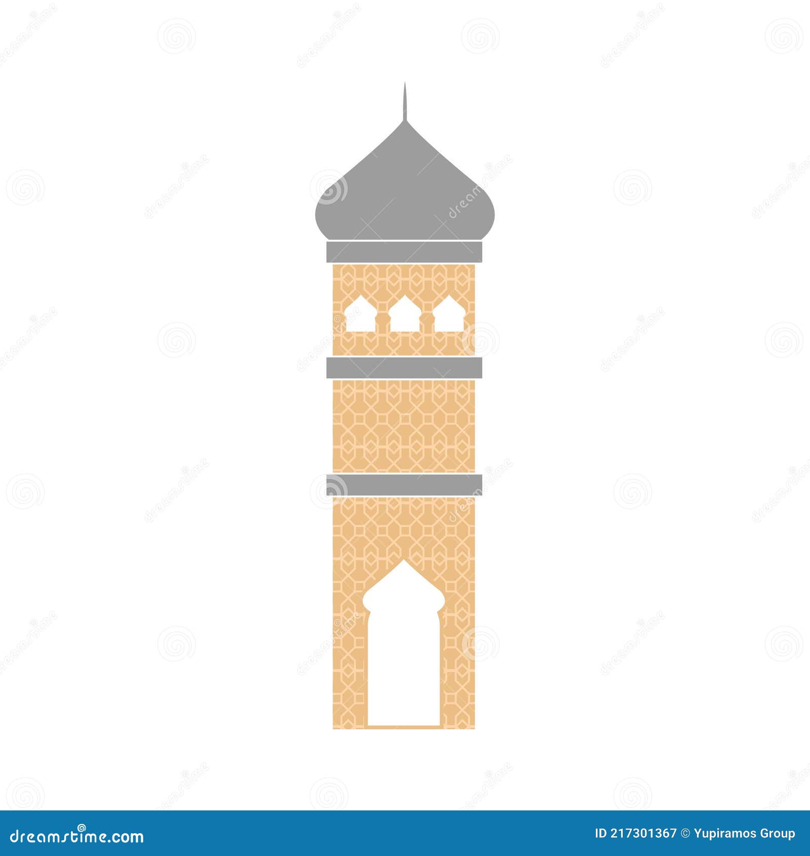 Arabic tower architecture stock vector. Illustration of vector - 217301367