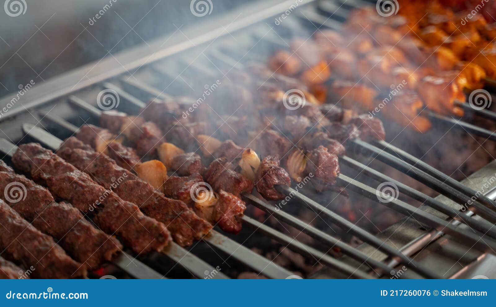 Arabic Traditional Food Kufta on the Grill. Traditional Food Stock ...