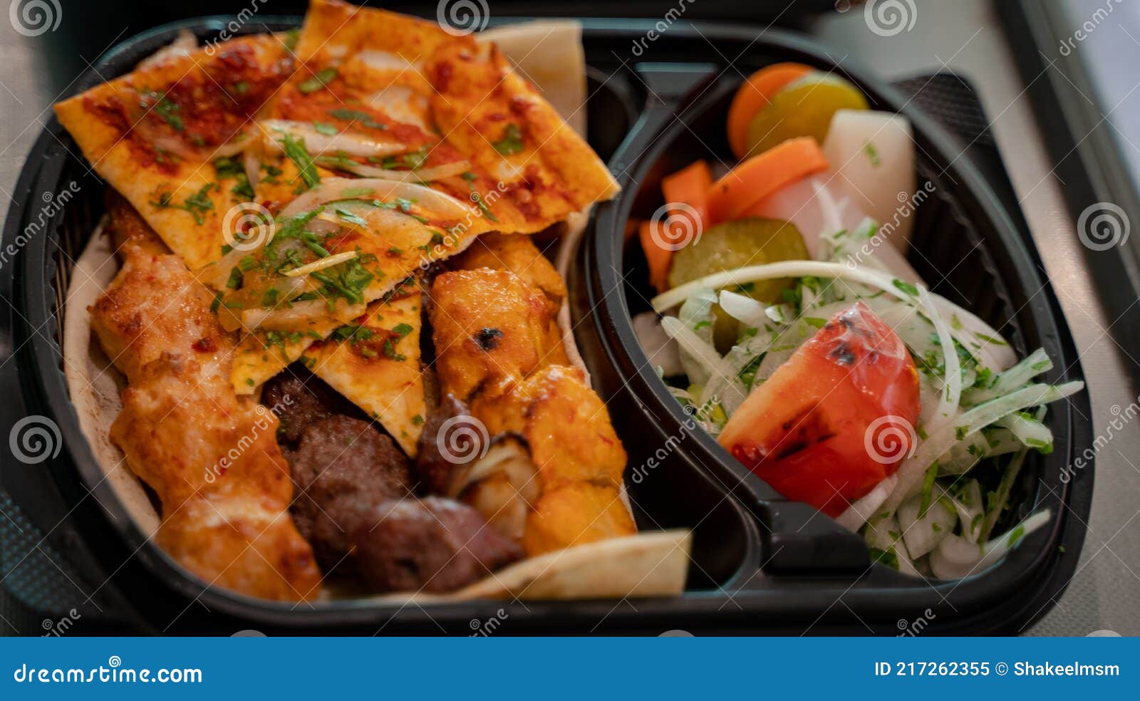 Arabic Traditional Mix Bbq Food on Plastic Container Stock Image ...