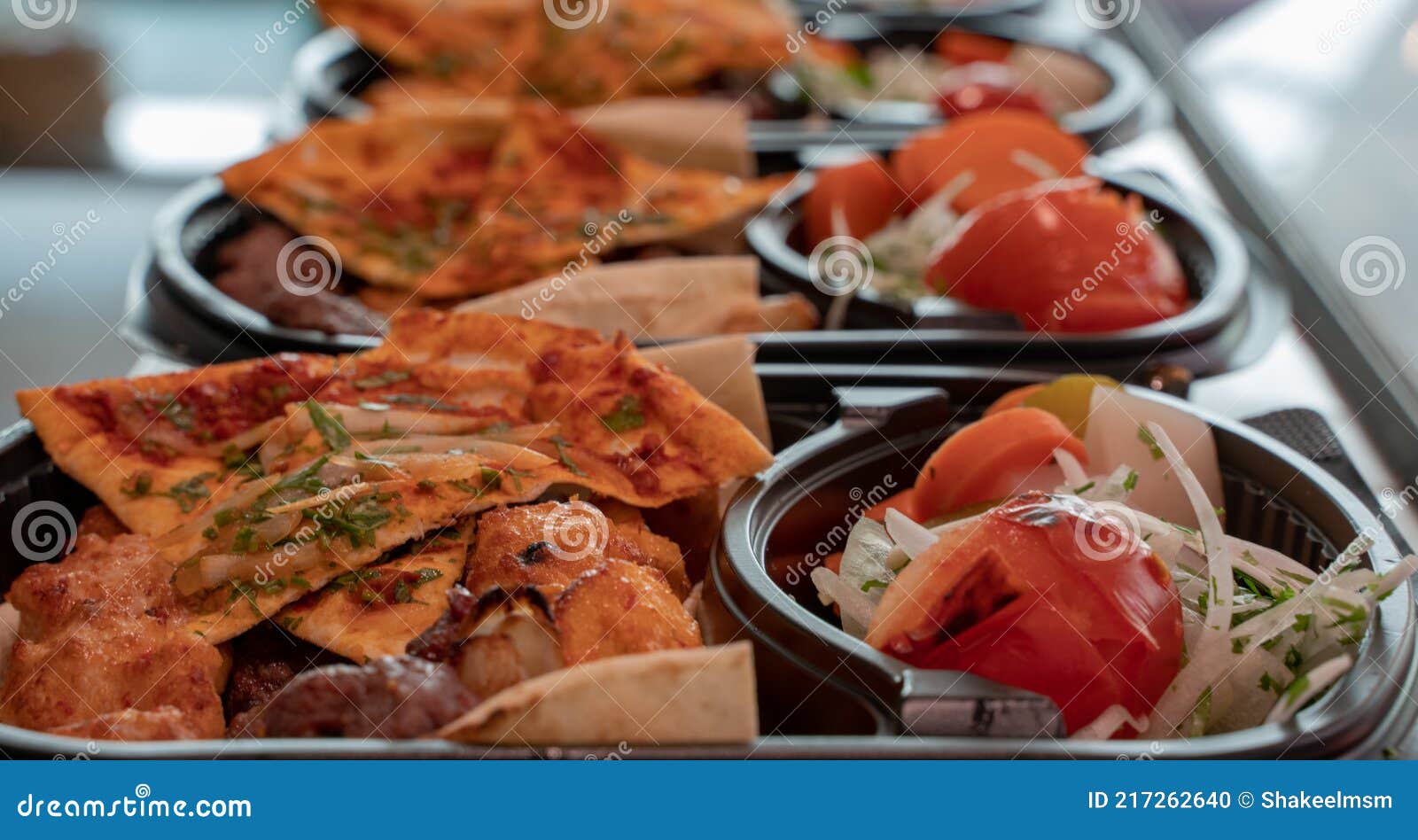 Arabic Traditional Mix Bbq Food on Plastic Container Stock Photo ...