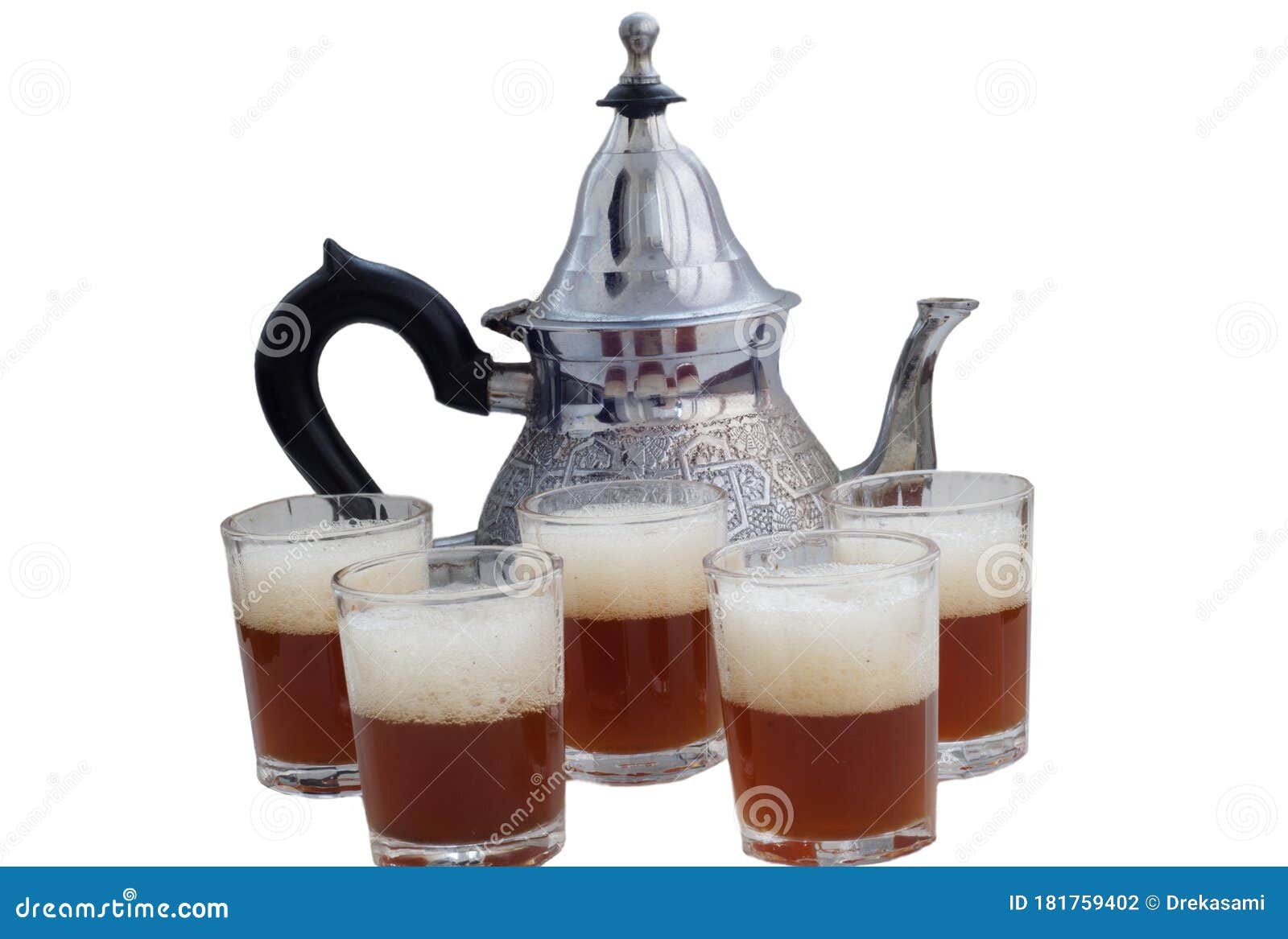 Arabic traditional tea stock photo. Image of marrakesh - 181759402