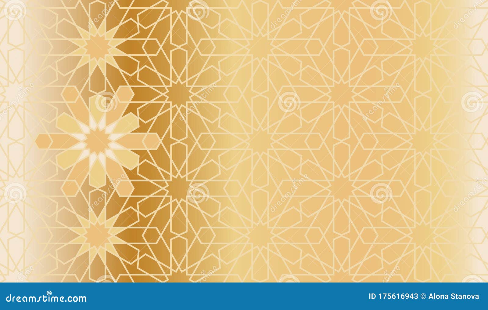 Arabic Vector Golden Pattern. Stock Vector - Illustration of halftone ...