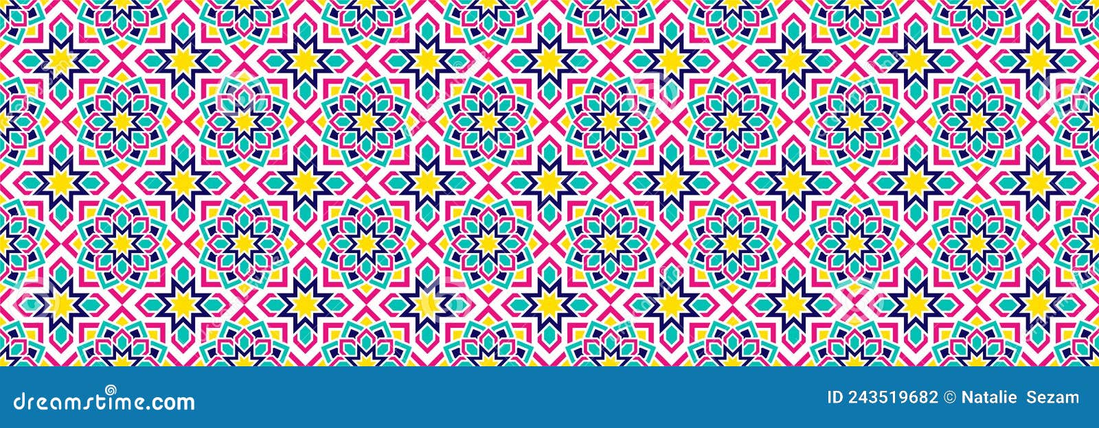 Arabic Vector Seamless Pattern. Backdrop in Eastern Style. Repeated ...