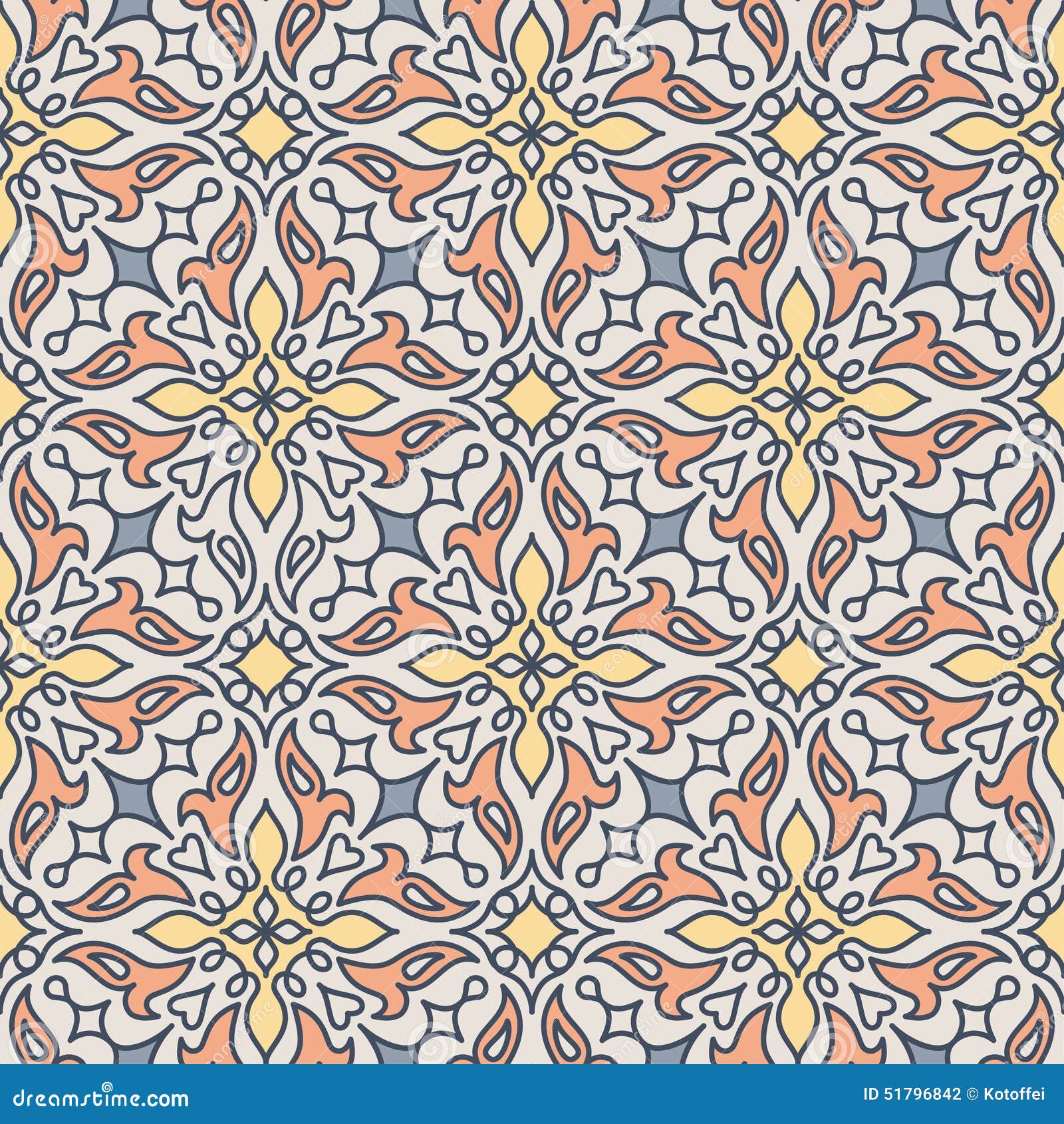Arabic Vector Seamless Pattern, Tiling Stock Vector - Illustration of ...