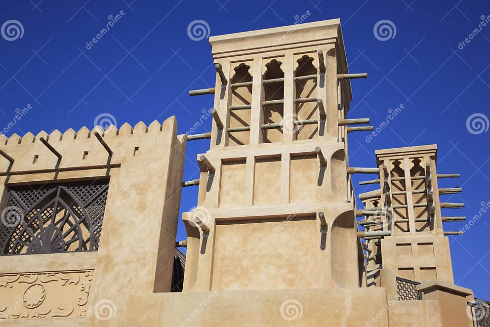 Arabic wind tower stock photo. Image of cooling, arab - 23987978