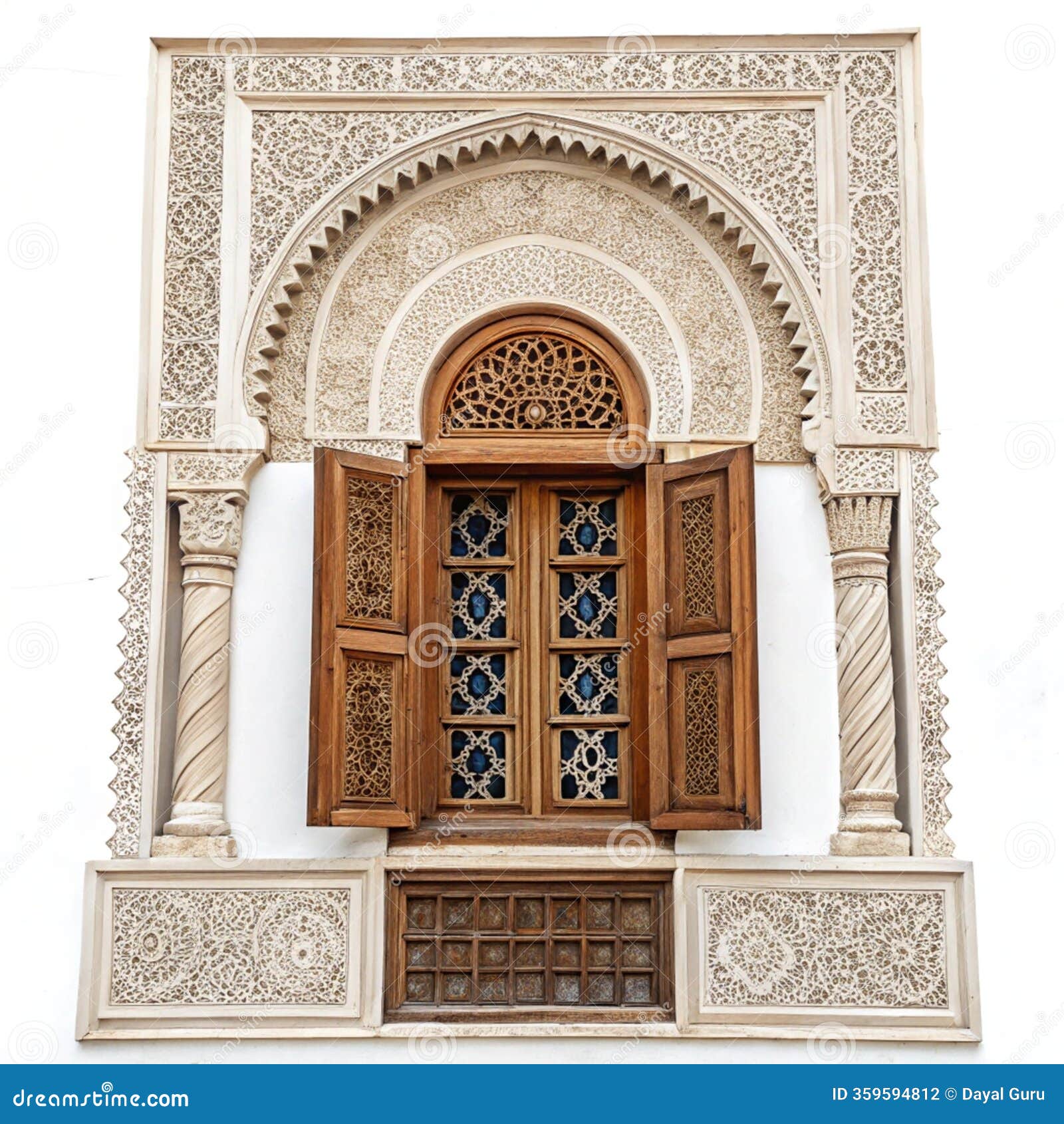 Arabic Window on White Background Stock Illustration - Illustration of ...