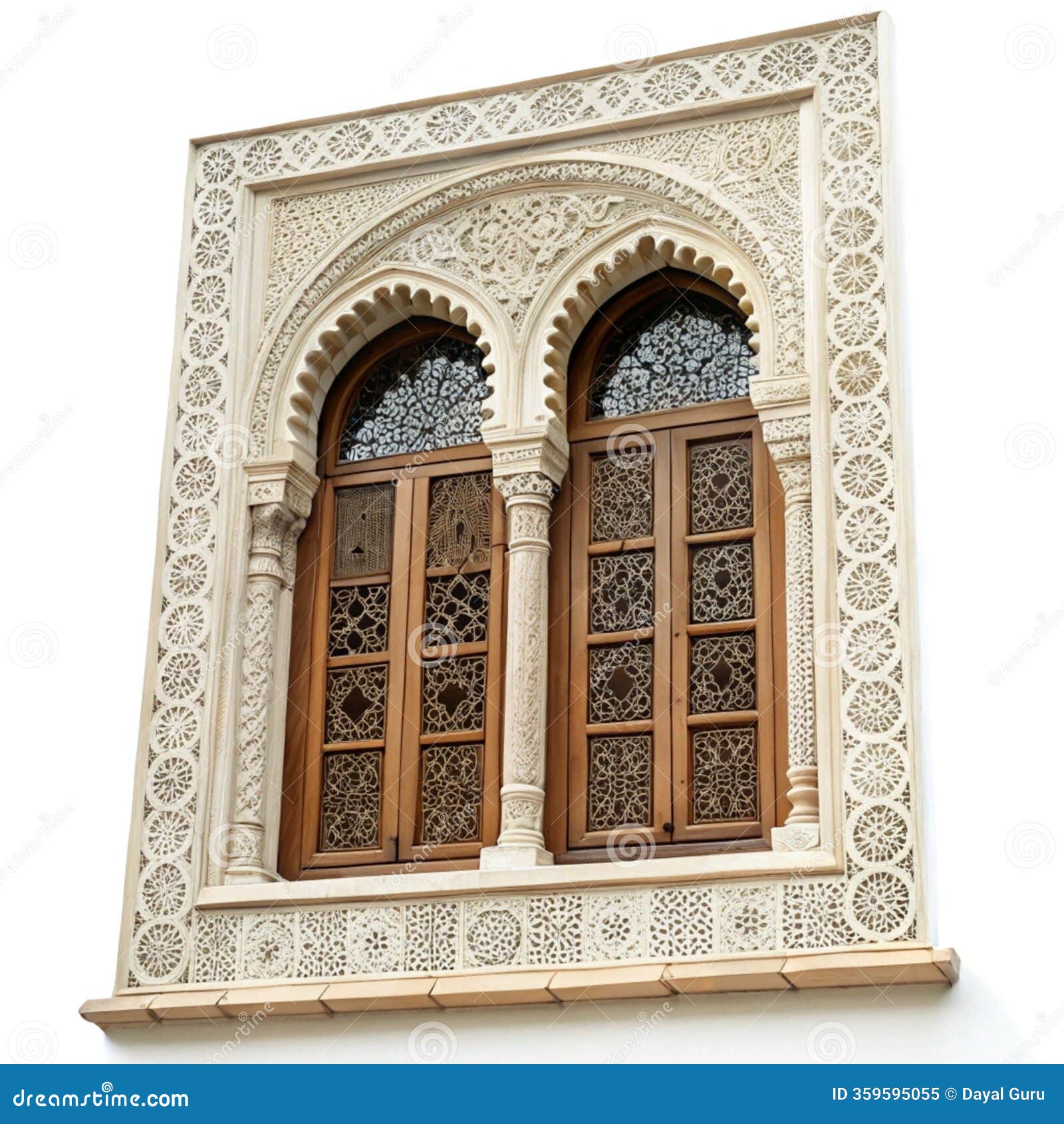 Arabic Window on White Background Stock Illustration - Illustration of ...